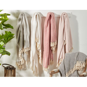 Saro Sevan 100% Cotton Throw & Reviews | Wayfair